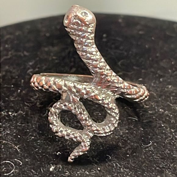 Jewelry | Size7 Antique 192s Art Deco Textured Silver Tone Snake Design ...